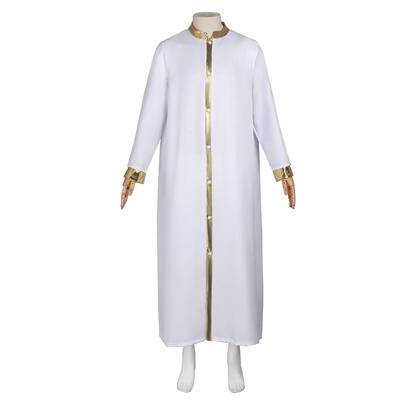 原创中世纪教会黑白条纹牧师神父礼拜祷告演出服