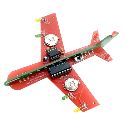 小飞机闪光电路制作套件流水灯电子DIY焊接练习电路板散件组装