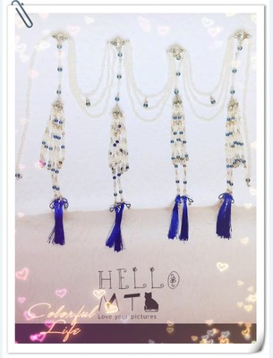 楚玉 古装腰链女仿珍珠 汉服襦裙配饰长流苏腰带古风COS宫廷戏服