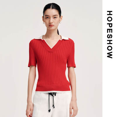 HOPESHOW红袖针织衫89226090110