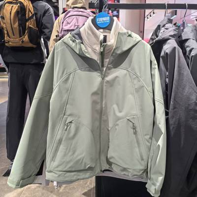 李宁运动风衣户外女子三合一摇粒绒宽松防泼水外套AWBV034