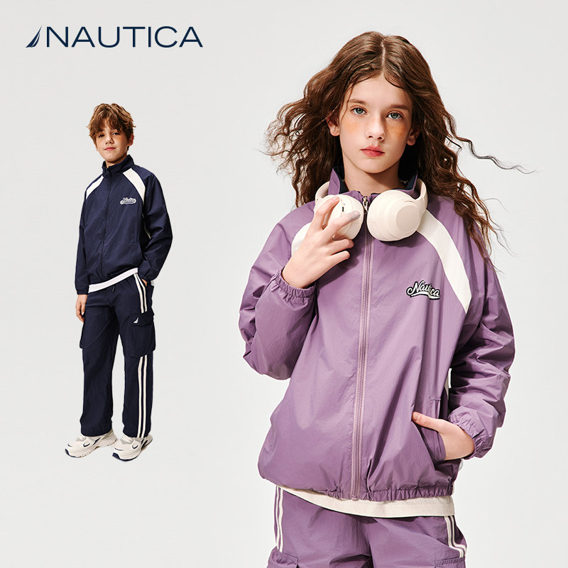 NAUTICAKIDS诺帝卡男女大童轻薄防风运动梭织外套NWH102554A