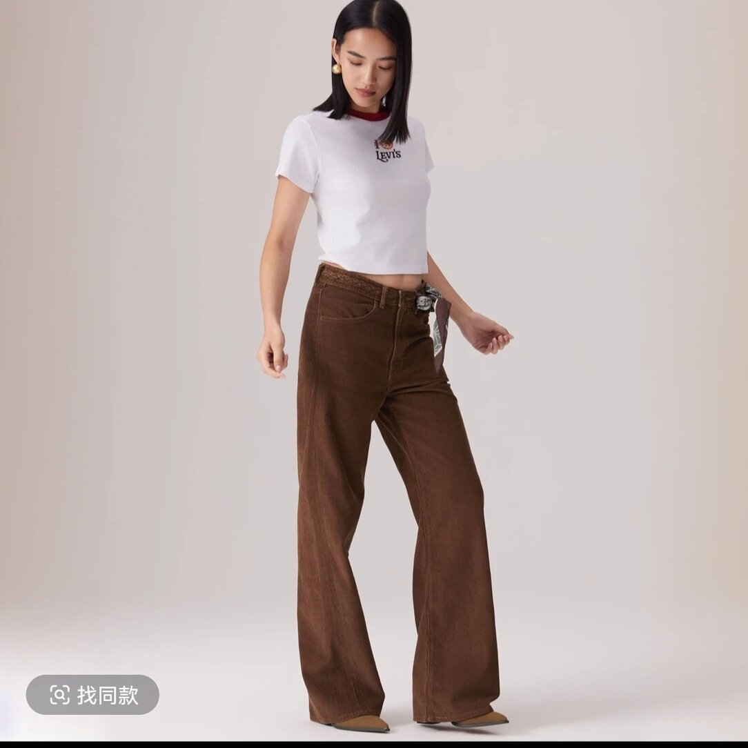 Levi’s李维斯女士休闲简约灯芯绒裤001US-0002