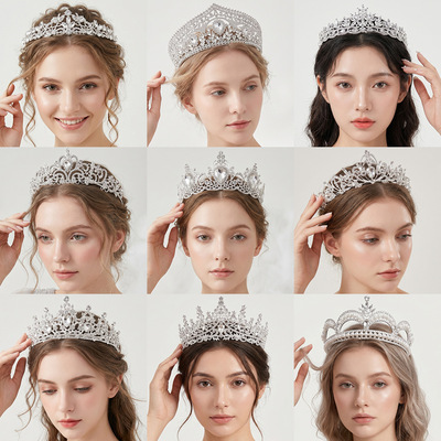 High end rhinestone birthday crown headpiece皇冠头饰