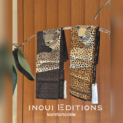自留推荐 INOUI EDITIONS 65*65豹纹印花方巾丝巾披肩春夏新品