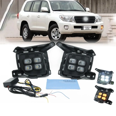 适用于兰德酷路泽LC200 12-15陆巡日间行车灯雾灯转向灯