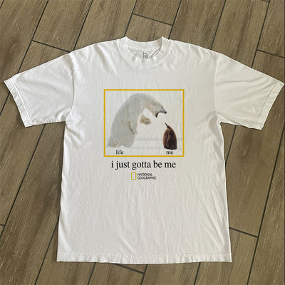 CLFC 美式National Geographic i just gotta be me生活与我长短T