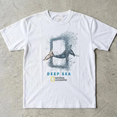 CLFC国家地理深鲸鱼DEEP SEA t shirt休闲男女同款百搭长袖短袖T
