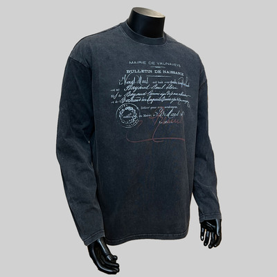 【掉漆字母】美式休闲设计感小领口宽松字母印花长袖T恤潮流