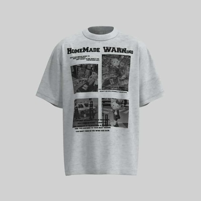 【卡通猫】情侣宽松复古百搭印花圆领纯棉t恤短袖W771