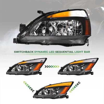 适用于本田车灯雅阁大灯 Accord 03-07 LED日行灯 流水版 美规车