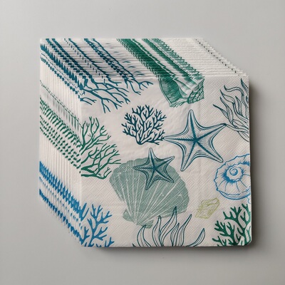 海洋风海星贝壳派对纸巾 Ocean Shell Starfish Paper Napkins
