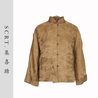 SCRT集喜瑭丝麻提花外套SFW31433