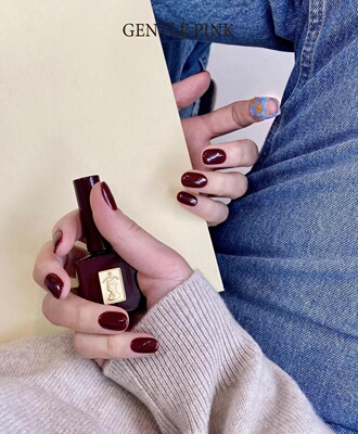 甲油胶勃垦第魅力红宝石酒红色