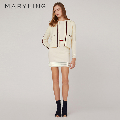 MARYLING米白色包臀裙