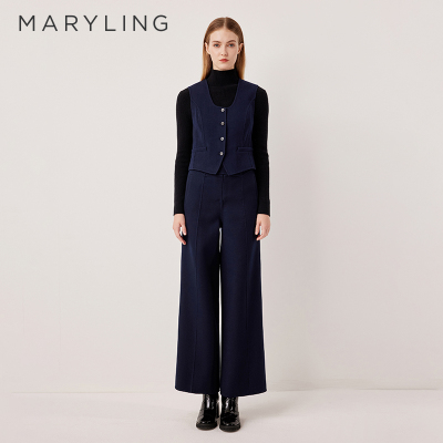 MARYLING百搭直筒阔腿裤