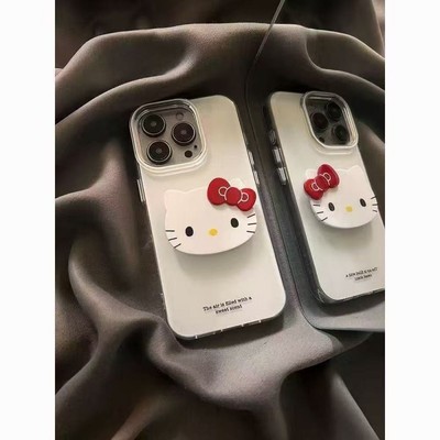 kitty猫支架适用于OPPOa58x手机壳a53/a57/a72/a96防摔reno9/10/11/12/13新款Findx7x8网红爆款真我Q3保护套