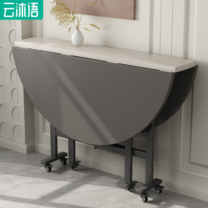 折叠圆桌餐桌家用10人小户型可折叠桌子出租房饭桌户外大圆桌饭台_虎窝淘