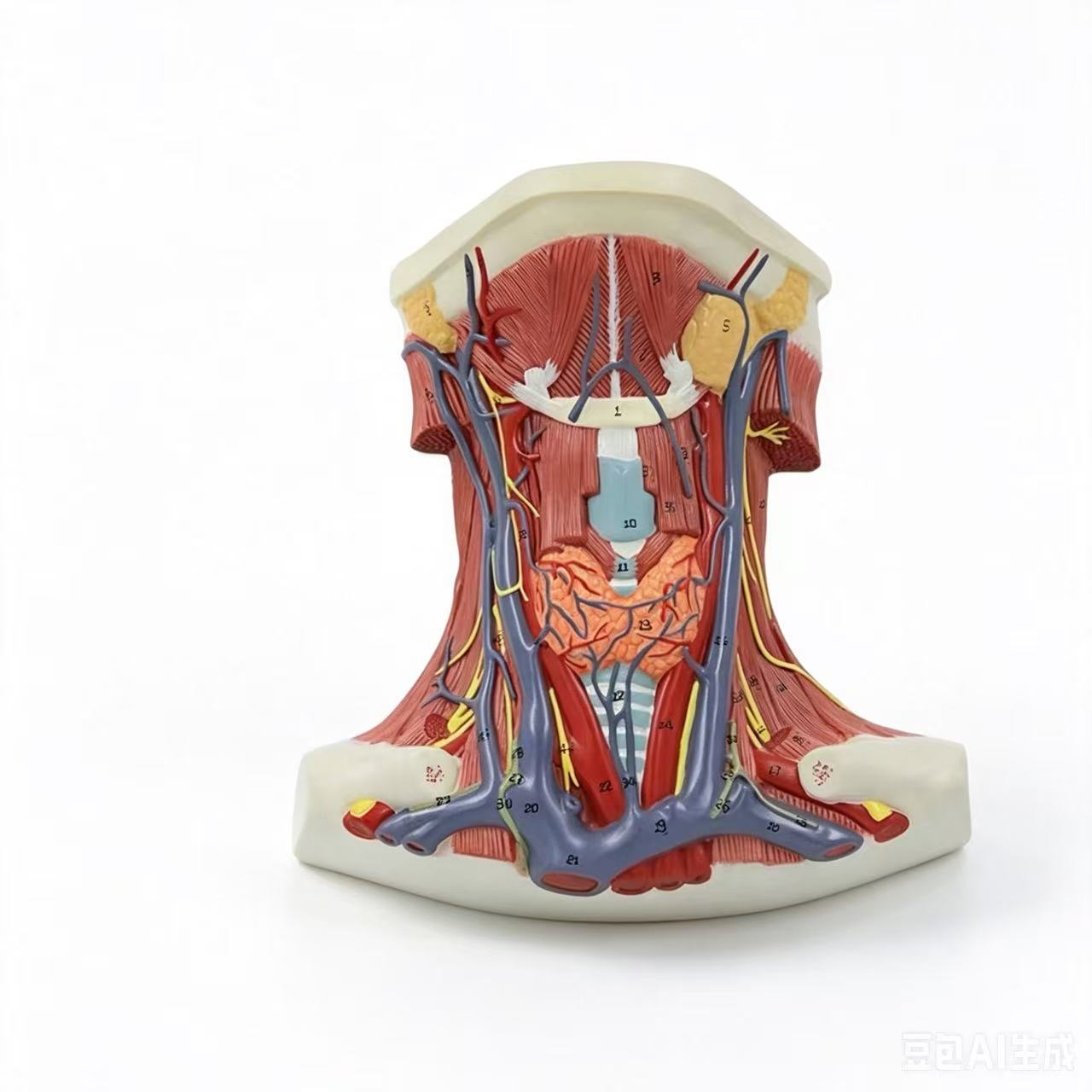 人体颈部肌肉血管神经甲状腺结构标本医学生教学教具耳鼻喉外科