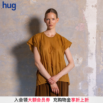 【UMAWANG】hug 2026春夏新款复古网纱无袖圆领上衣