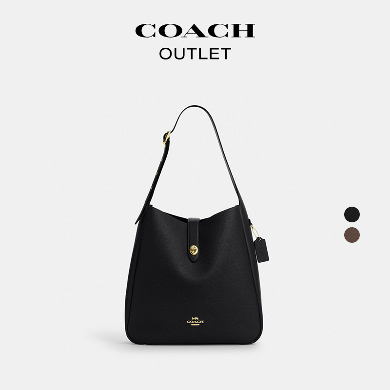 COACH/蔻驰奥莱女士牛皮革HADLEY大号旋锁手提包单肩包