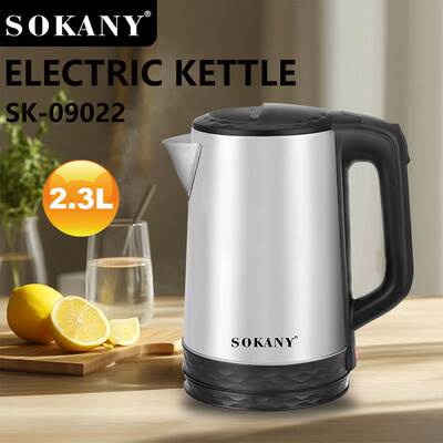 外贸SOKANY09022水壶2.3L电热水壶不锈钢烧水壶ELECTIRC KETTLE