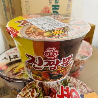 韩国进口 桶装方便面 夜宵速食 不倒翁海鲜面 泡面 115g