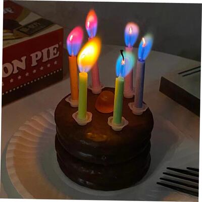 Birthday Colorful Flame Candle Birthday Cake decoration