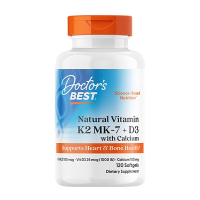 Doctor's Best多特倍斯维生素K2钙D3软胶囊120粒+2027.7+钙镁锌