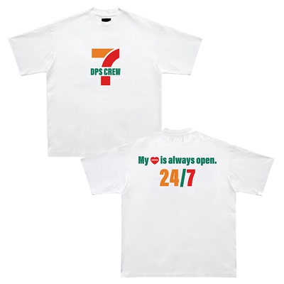 DPS-711美式街头重磅复古印花T恤