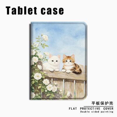 适用卡通小猫步步高A7趣味可爱S2/S3创意女S5Pro学习机11.6寸保护壳X2/S6/S7/S8新款Pro家教机XPAD防摔平板套