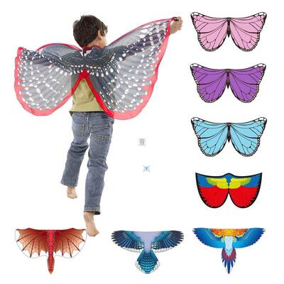 butterfly wings bird dragon costume red purple blue party
