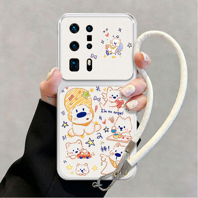 线条小熊适用华为P40pro+手机壳por十硅胶proplus保护套pr0十全包防摔p4opro十男女网红陶瓷版新款荣耀加p潮
