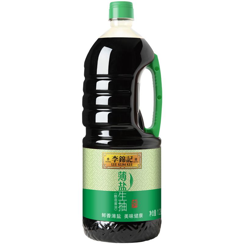 李锦记薄盐生抽1280ml瓶酿造酱油炒菜蘸点生抽酱油家庭装调味_虎窝淘