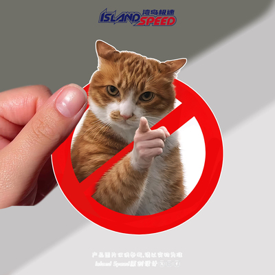 猫咪表情包反光磁吸后备箱贴