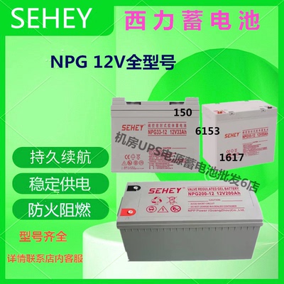 西力蓄电池NPG17-12 12V17AH/24/33/38/-200AH直流屏UPS电源阀控