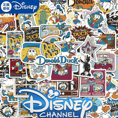 【迪士尼官方授权】50张喜剧时间唐老鸭贴纸可爱卡通儿童少女装饰笔记本电脑防水ipad贴纸
