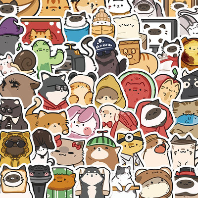 80张百变猫狗日常贴纸