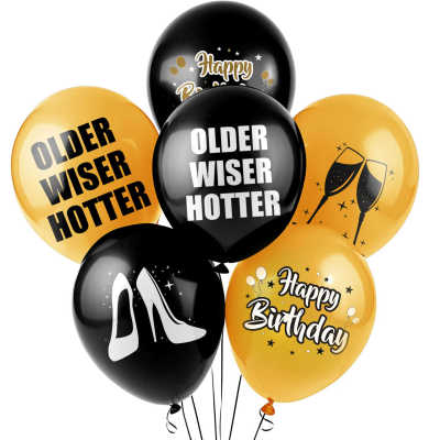 older wiser hotter女性主题派对装饰气球 更成熟更聪明更性感