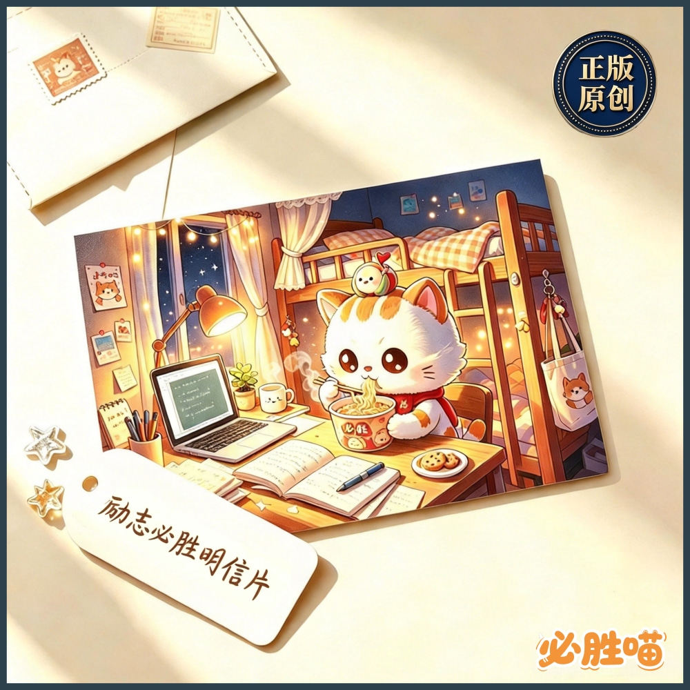 【定制】励志必胜明信片（带福利）-必胜喵文化