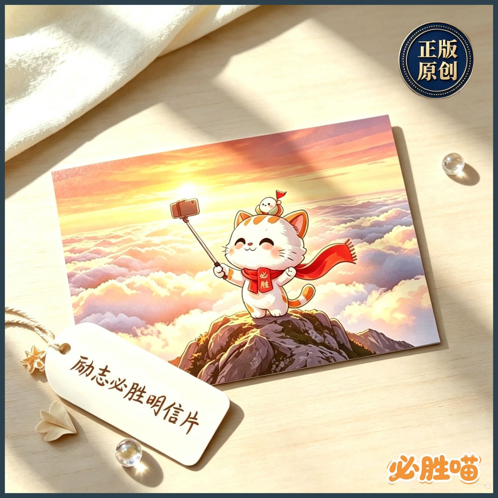 励志必胜明信片（带福利）-必胜喵文化