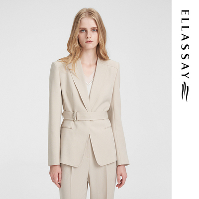 ELLASSAY歌力思春季新款三醋酸宽肩收腰西装女EWE351T01500