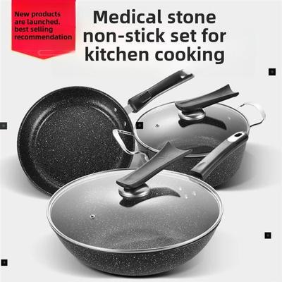 24cooking pot 3set frying pan soup non stick tool pot gas炒