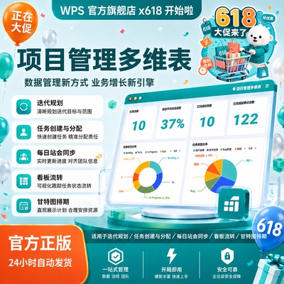 项目管理多维表/Scrum看板/任务迭代/甘特图/团队协作产品研发