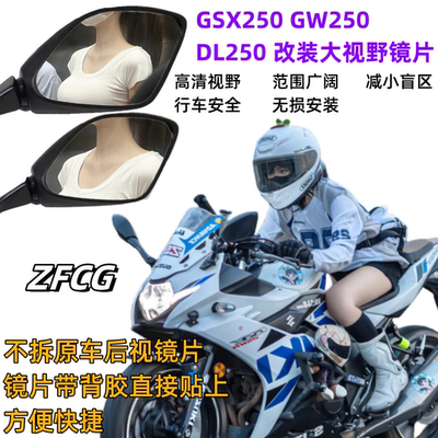 GSX250改装大视野凸面镜片