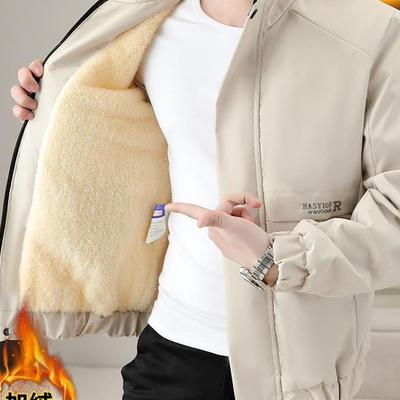 【香港&潮牌专柜正品】加绒夹克男秋冬季立领加厚保暖宽松大码