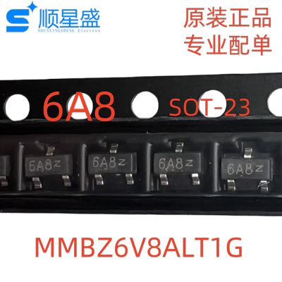 10个 丝印6A8 原装MMBZ6V8ALT1G SOT-23 6.8V 保护齐纳二极管ESD
