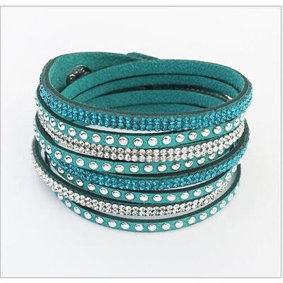 多层皮质镶钻欧美明星女手炼 hand catenary women bracelet