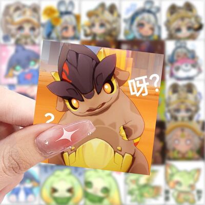 177张纳塔表情包贴纸动漫手账手机贴纸diy防水卡通可爱装饰贴纸画