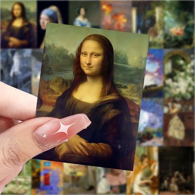 126张世界名画油画艺术贴纸复古